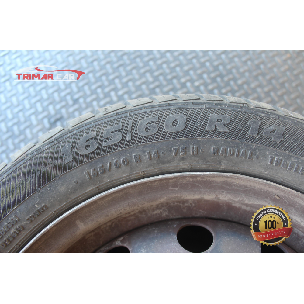 58159 - 165/60 R14 COPPIA GOMME PNEUMATICI COMPLETE DI CERCHIO HYUNDAI i10 (PA)(2007-2013) 1.1 ...