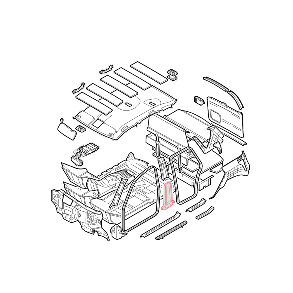 62413-42040 - MODANATURA RIVESTIMENTO INTERNO MONTANTE DX TOYOTA RAV4 3 ...