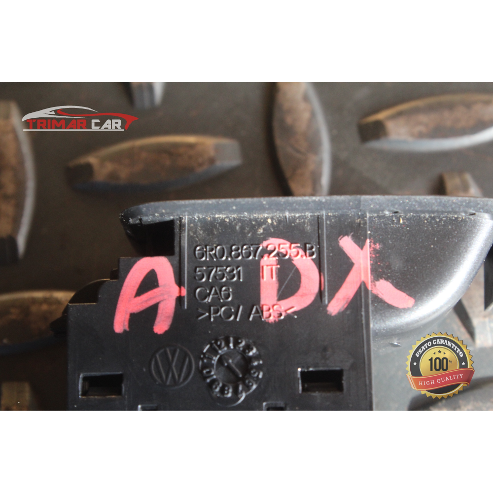 53027 - 6R0867255B INTERRUTTORE ALZAVETRO ANTERIORE DX DESTRO VW POLO ...
