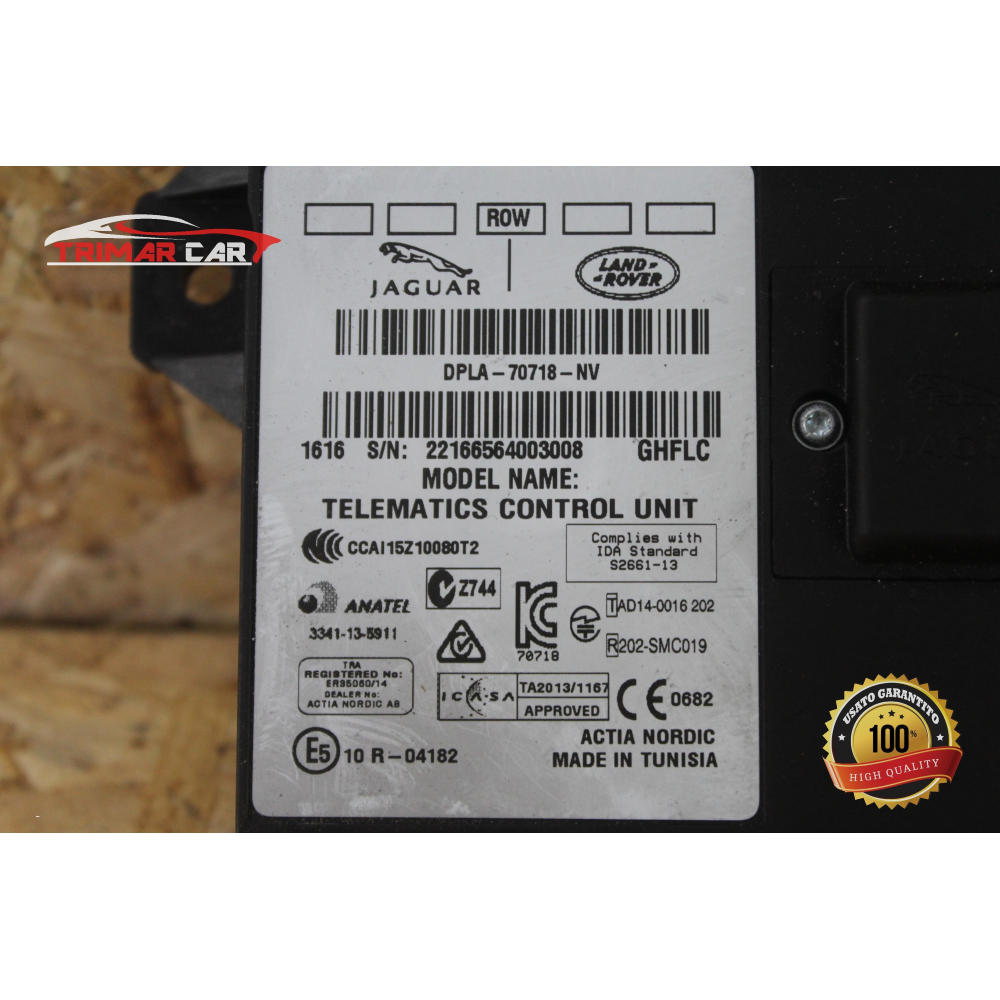 56090 - DPLA-70718-NV CENTRALINA TELEMATICA LAND ROVER RANGE ROVER ...